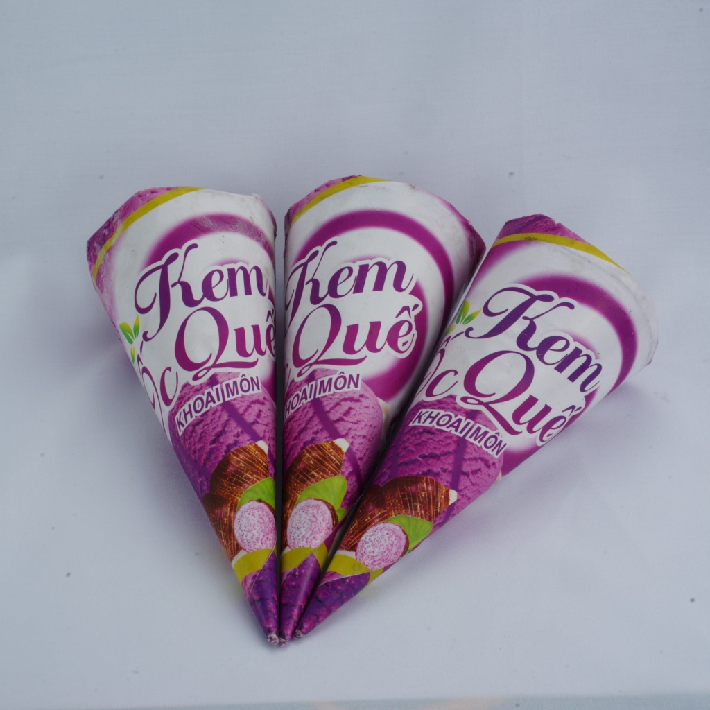 Kem ốc quế Khoai môn - Kem Bình Dương